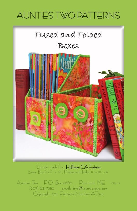 Aunties Two Patterns - Fused and Folded Boxes - Wingspan Crafts