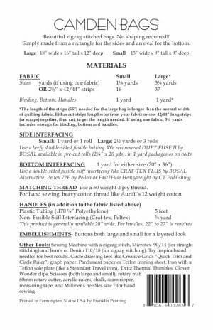 Aunties Two Pattern - Camden Bags