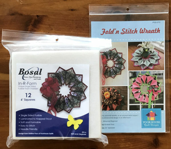 Poor House Quilt Designs - Fold'n Stitch Wreath Kit - Wingspan Crafts