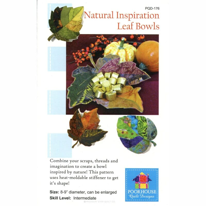 Poor House Quilt Designs - Natural Inspiration Leaf Bowls - Wingspan Crafts