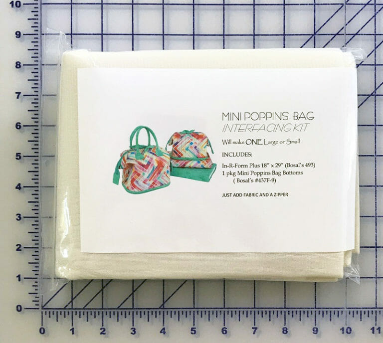 Aunties Two Patterns - Mini Poppins Bag Kit with Pattern - Wingspan Crafts