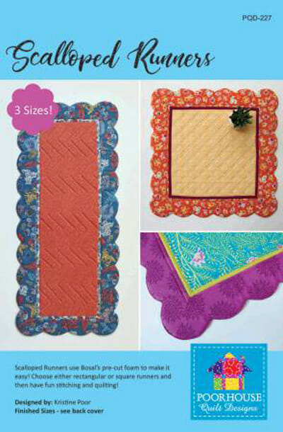 PQD227 Poor House Quilt Designs Scalloped Runners - Wingspan Crafts