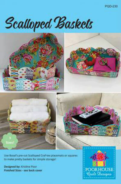 PQD230 Poor House Quilt Designs Scalloped Baskets - Wingspan Crafts