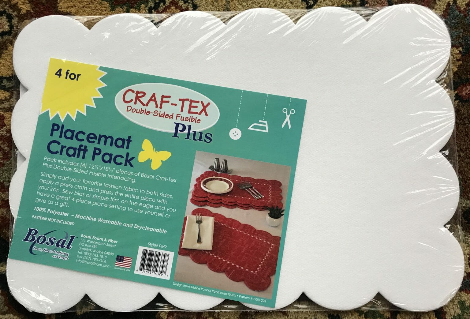Scalloped Craf-tex Plus Placemat Craft Pack by Bosal - 4/pkg - Wingspan ...
