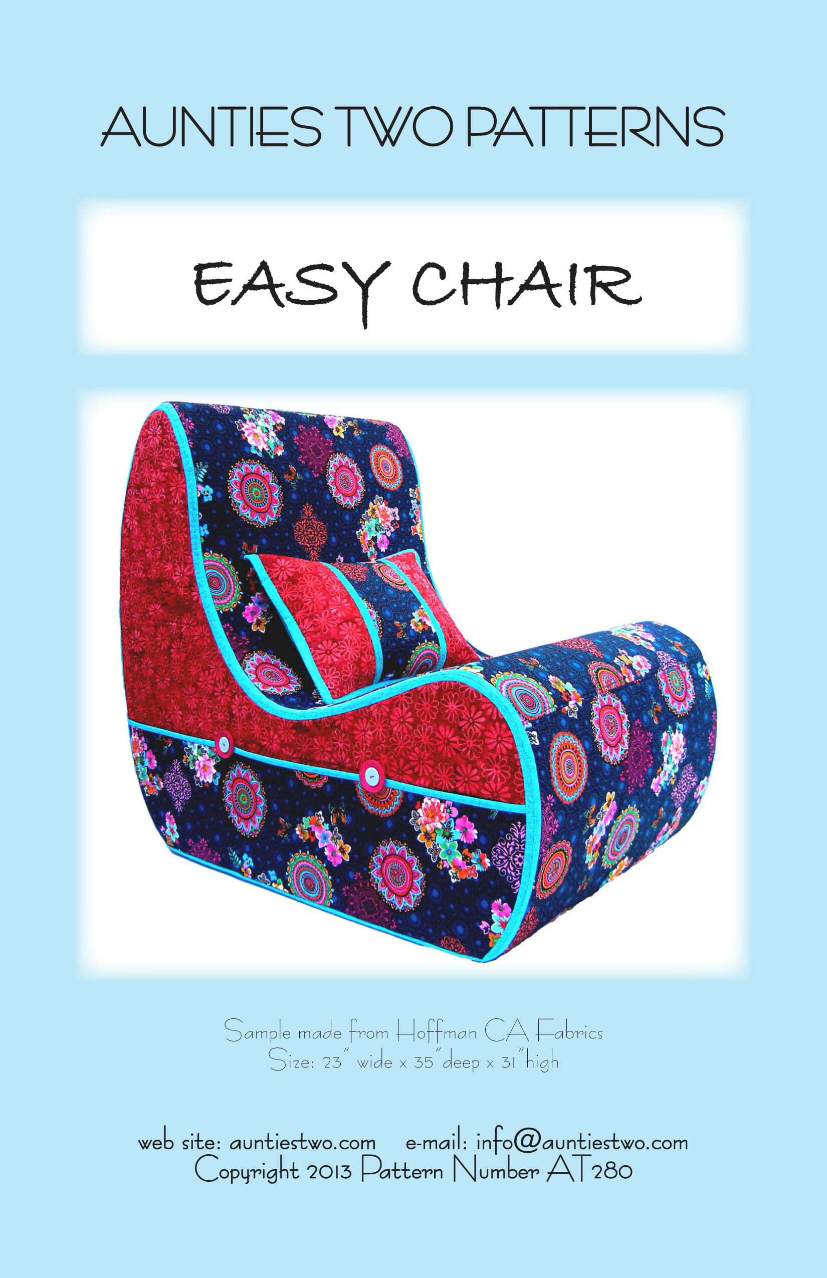AT280 Aunties Two Patterns - Easy Chair - Wingspan Crafts