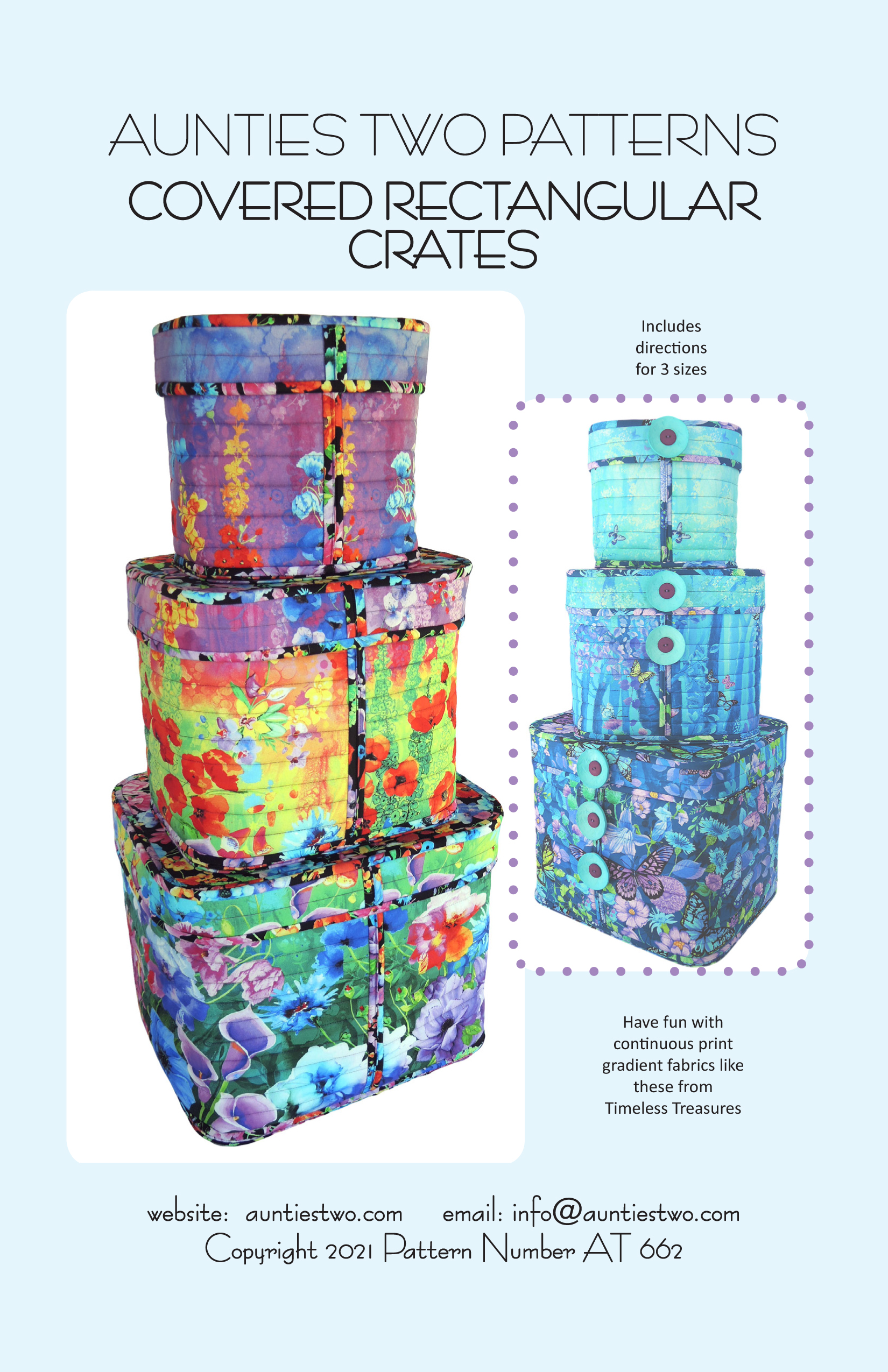 AT662 Covered Rectangular Crates - Wingspan Crafts